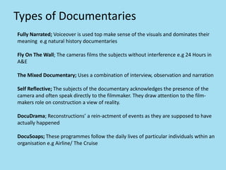 Documentaries first powerpoint | PPT