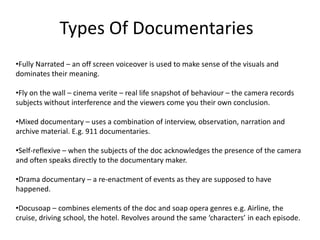 Documentaries notes | PPTX