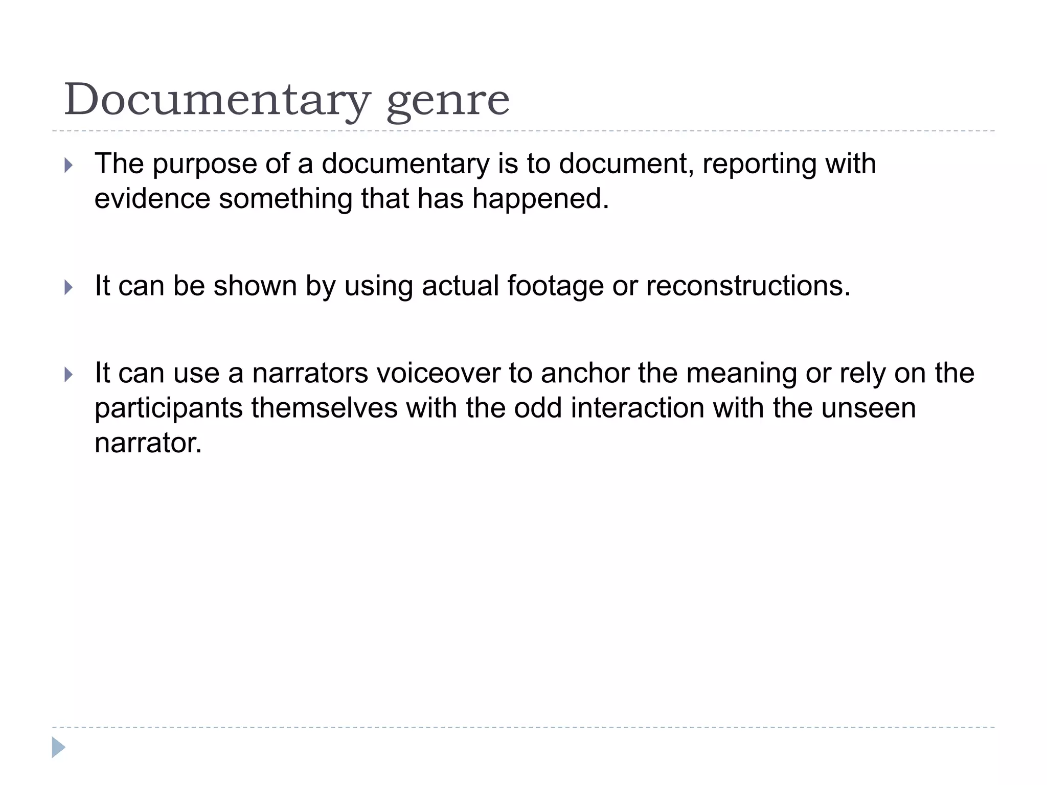 Documentaries powerpoint | PPT