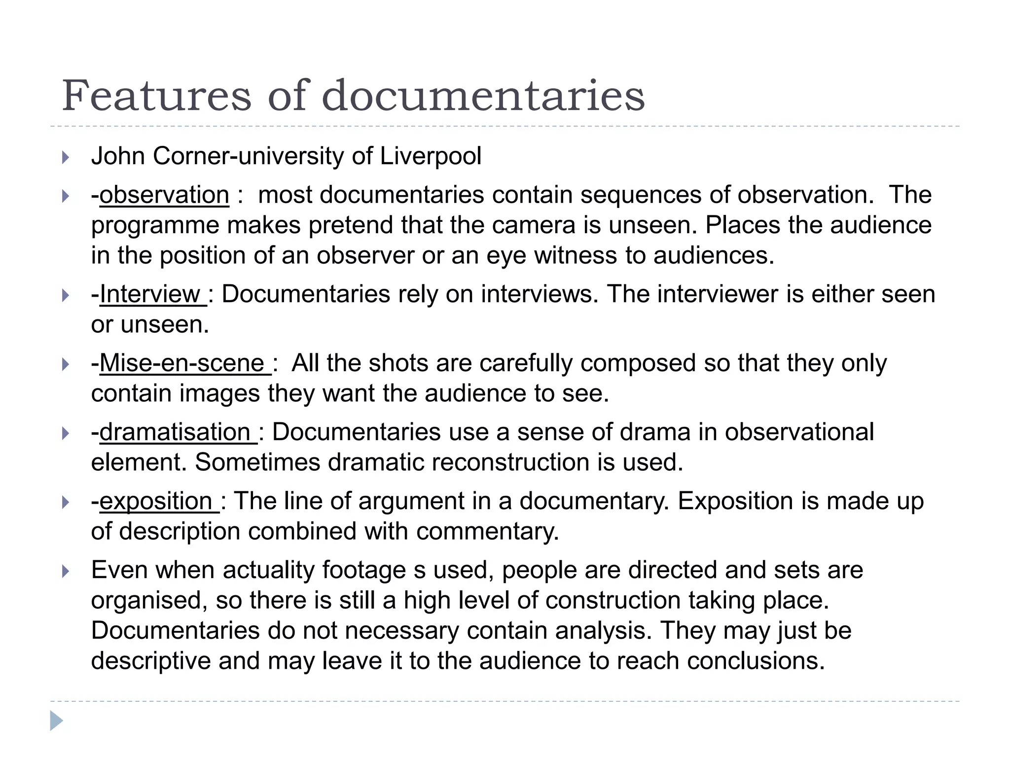 Documentaries powerpoint | PPT