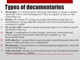Documentary | PPTX | Documentary | Genres