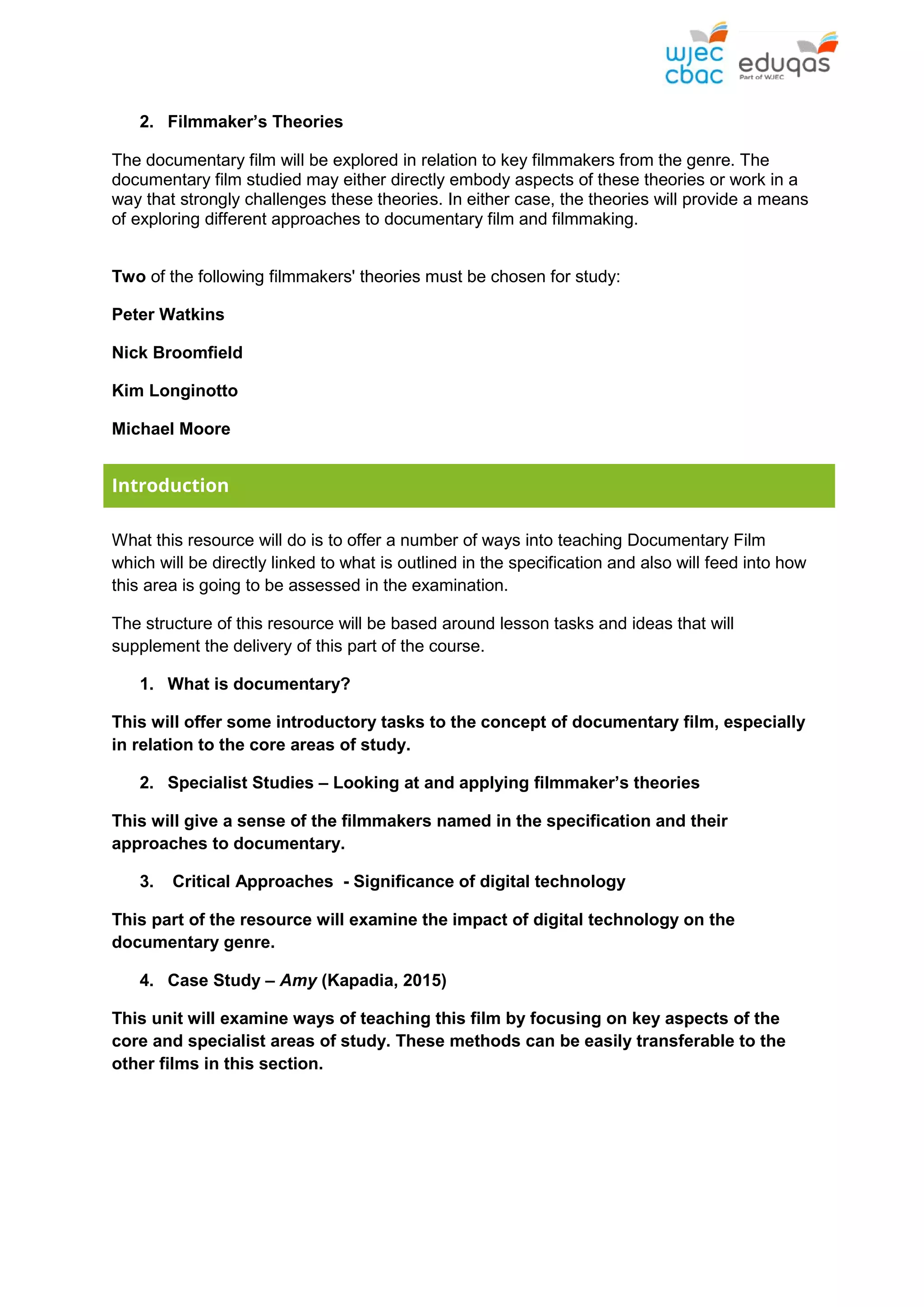 Documentary resource 1-introduction-and-what-is-documentary student | PDF