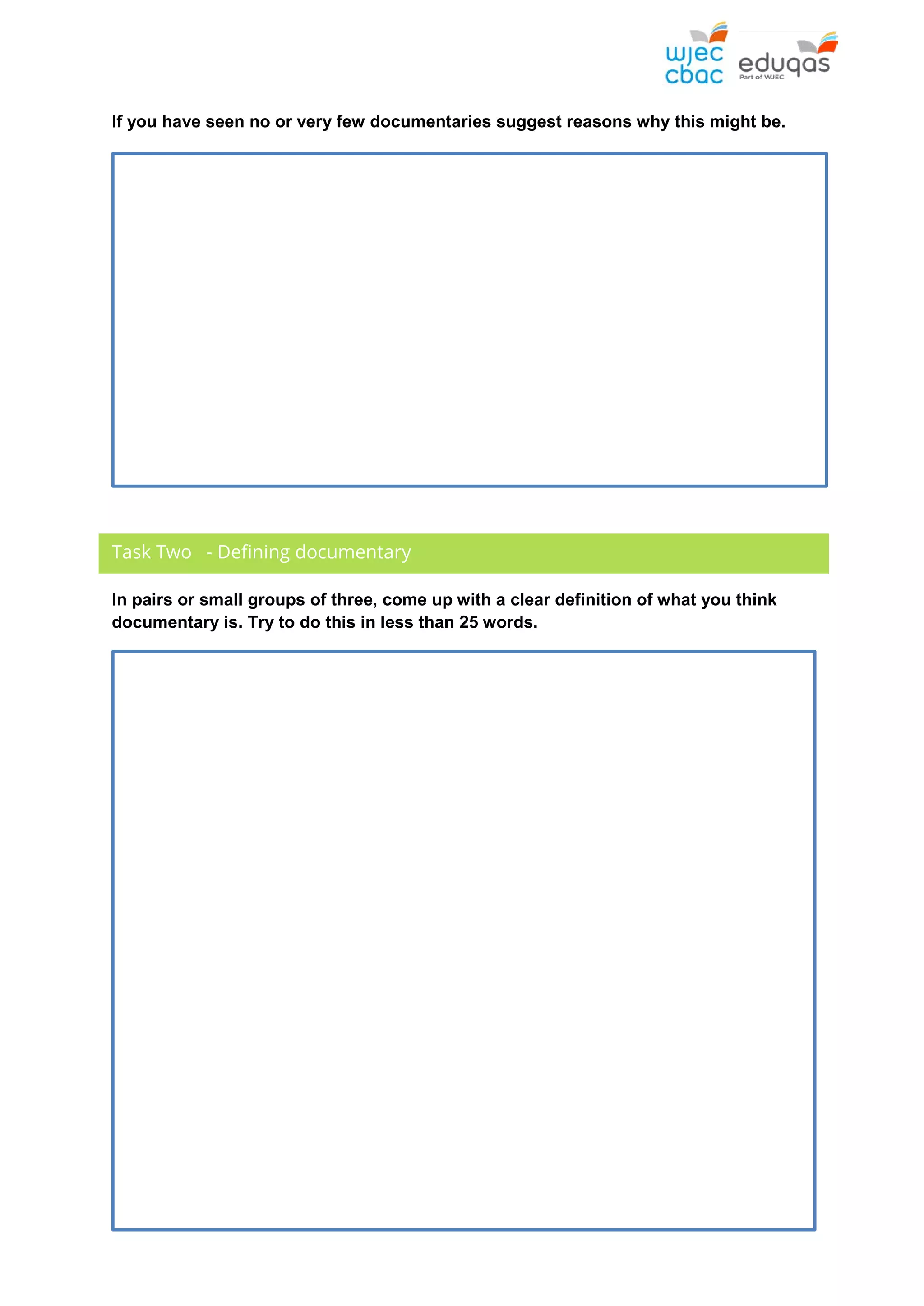 Documentary resource 1-introduction-and-what-is-documentary student | PDF