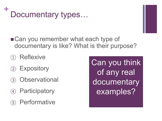 A2 Media - Documentary Research Task | PPTX | Video Production | Content Production