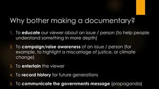 HND Film: Documentary, an introduction | PPT