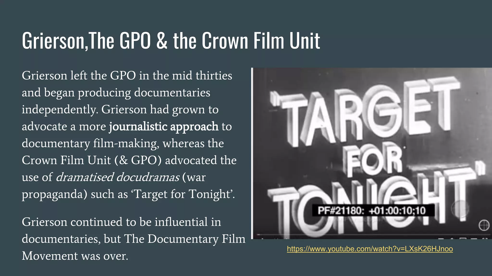 Documentary 2: the history of British documentary | PPTX