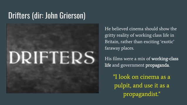 Documentary 2: the history of British documentary | PPT