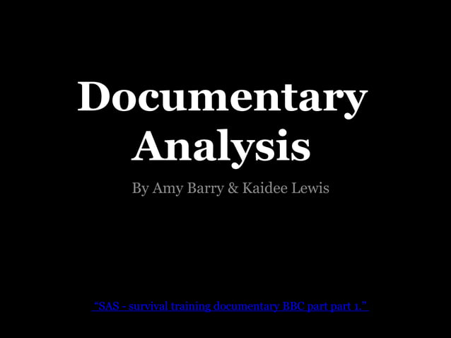 Documentary analysis | PPTX