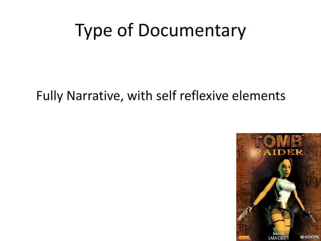 Documentary analysis tomb raider - lara croft | PPT