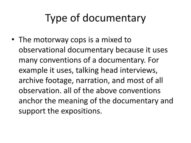 Documentary analysis 2 mc | PPT