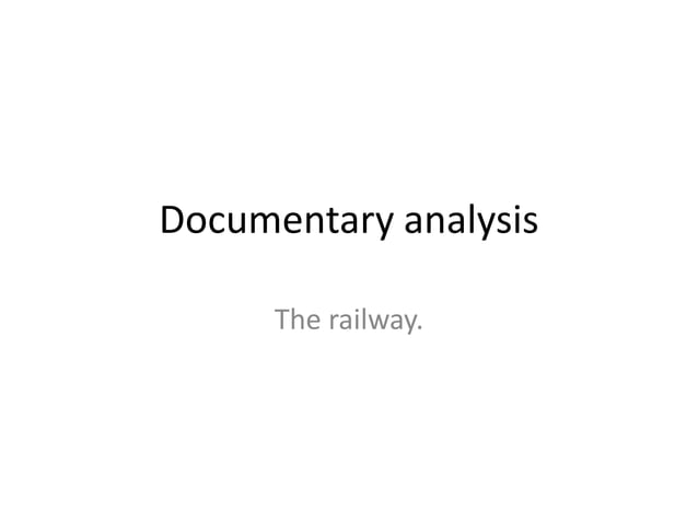 Documentary analysis 2 tr | PPT
