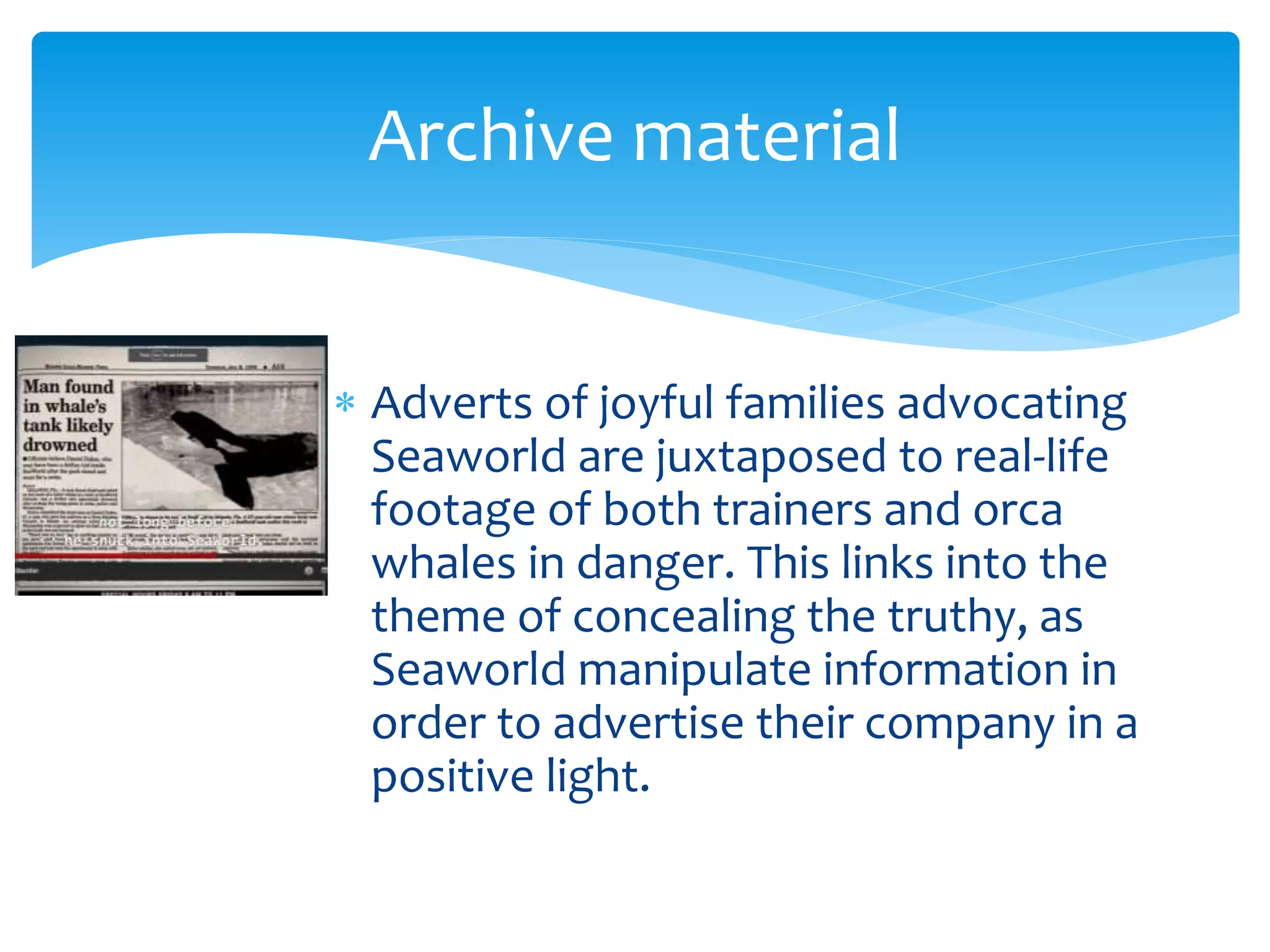 Documentary analysis of ‘blackfish’ | PPTX | Documentary | Genres