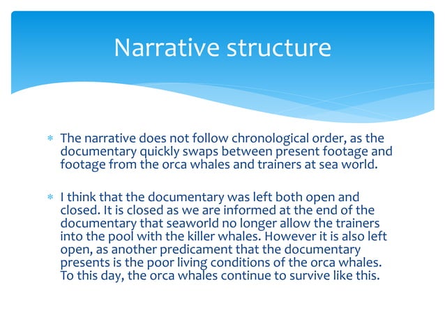 Documentary analysis of ‘blackfish’ | PPTX | Documentary | Genres