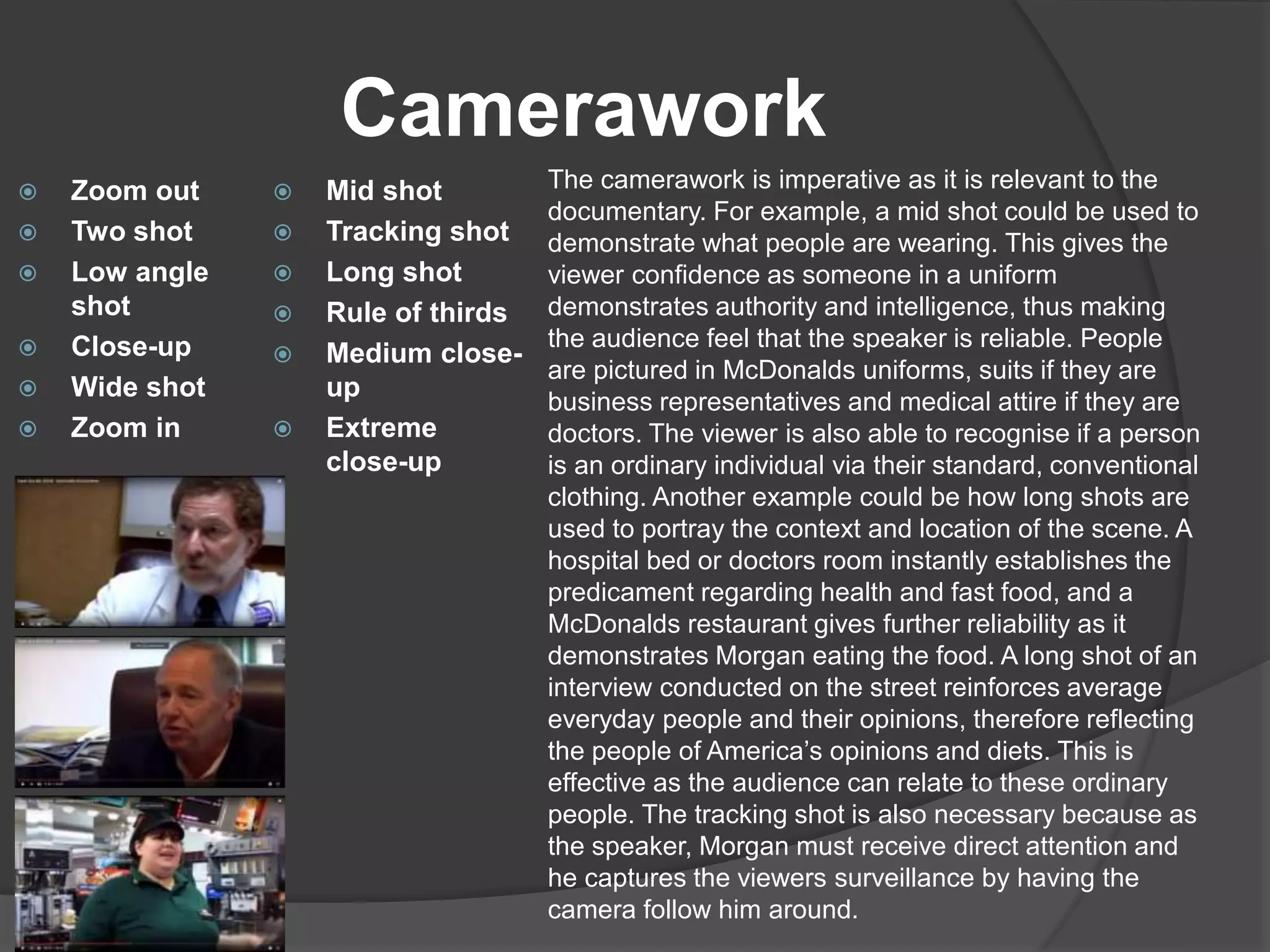 Documentary analysis of ‘supersize me’ | PPTX