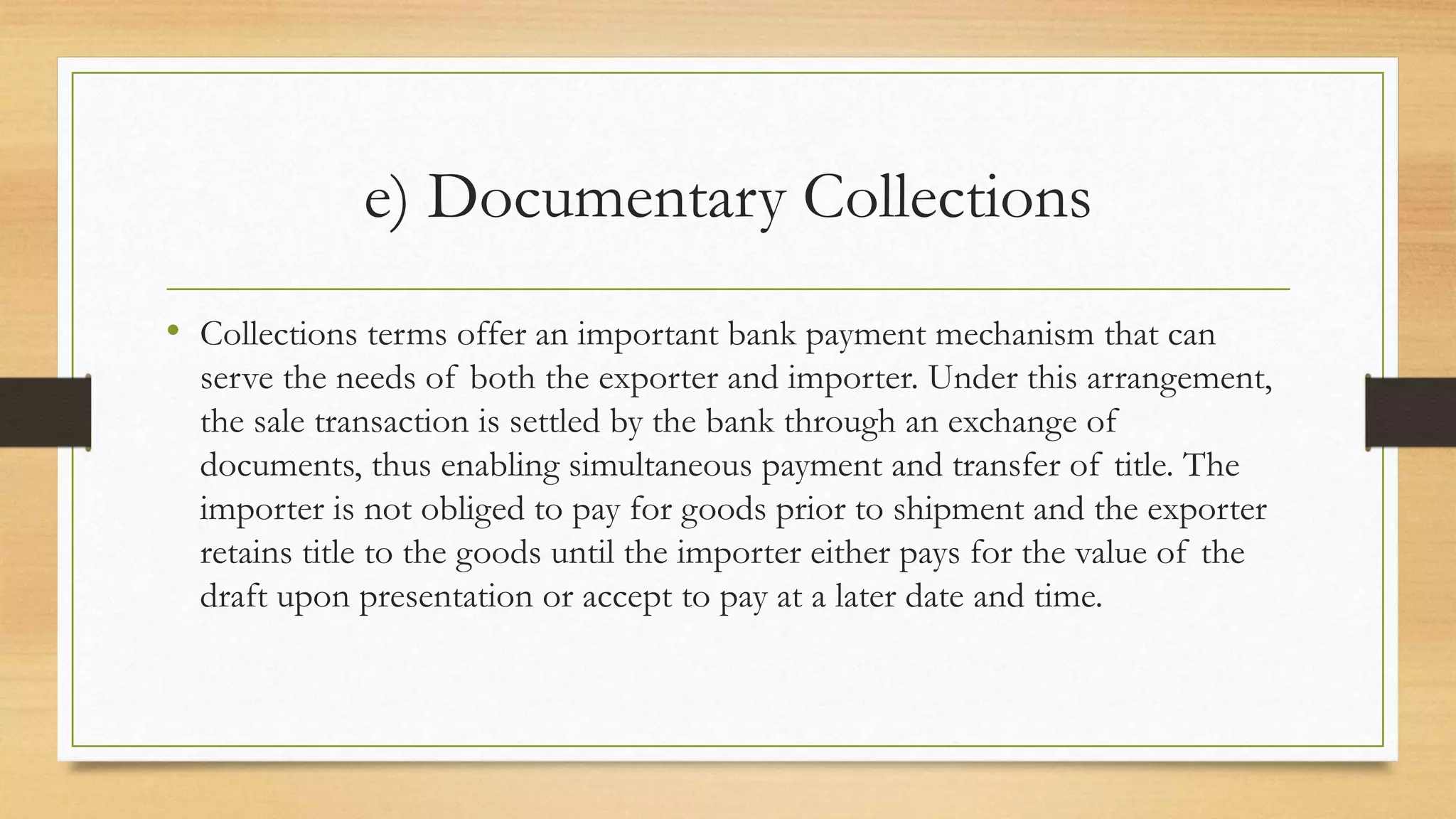 Documentary collections | PPTX