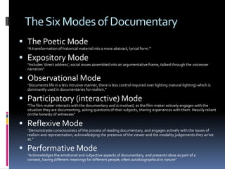 Documentary Conventions | PPTX