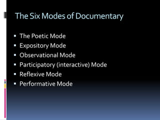 Documentary Conventions | PPT