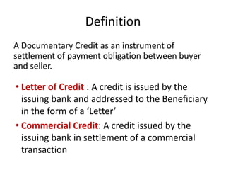 Documentary credit | PPTX