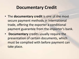 Documentary credit | PPTX