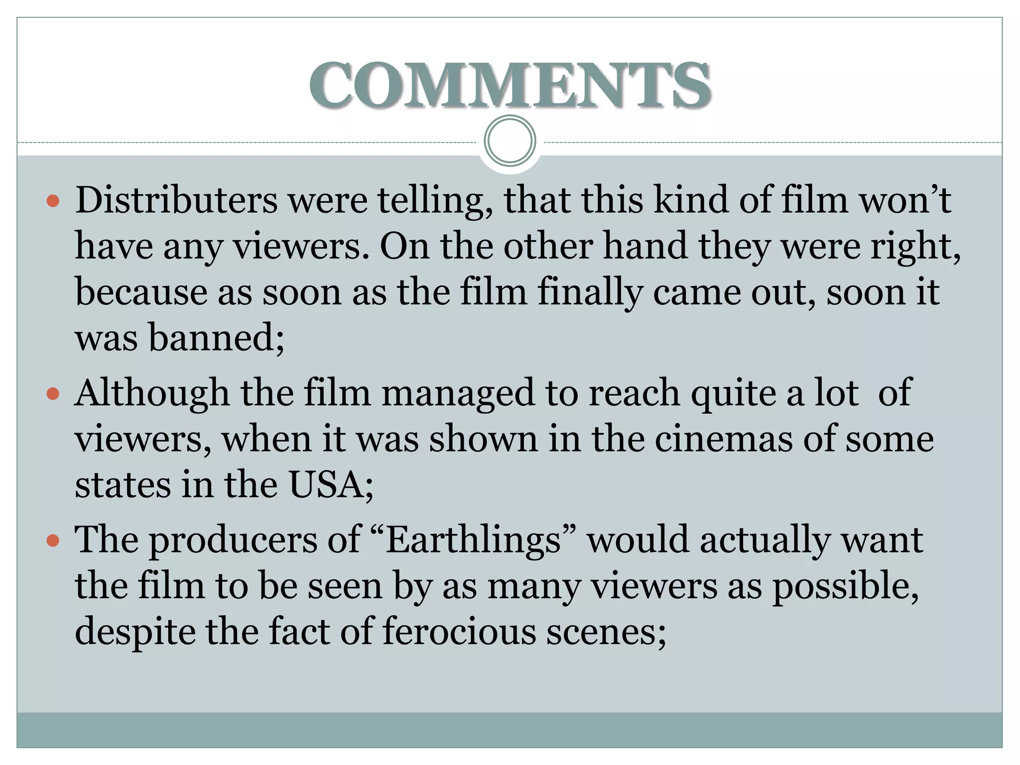 Documentary film "Earthlings" 2005 | PPT