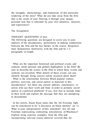 Documentary Film When We Were Kings (1996)This film documents | PDF