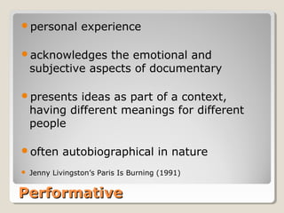 Documentary Formats U27A1 C2 | PPT