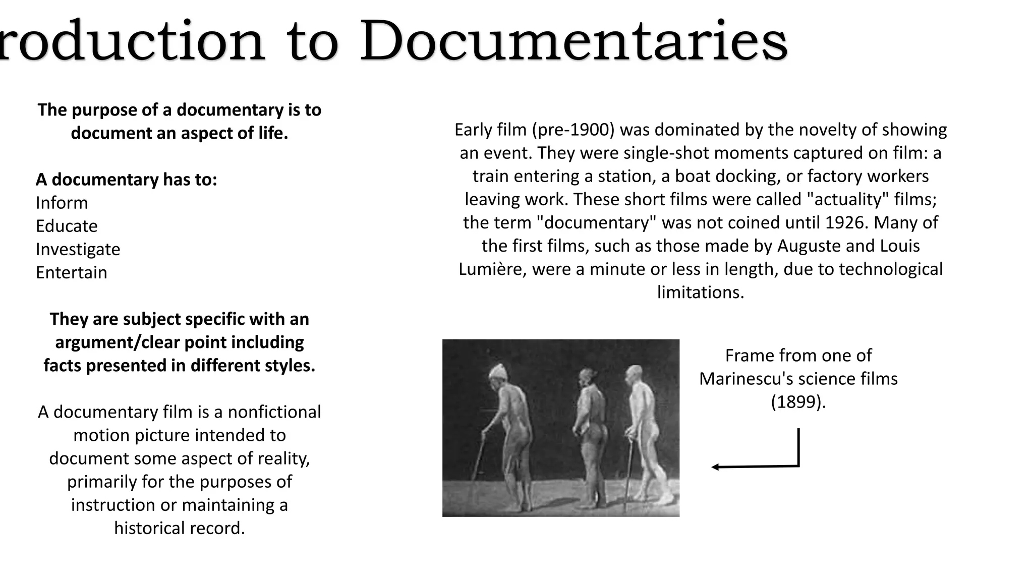 Documentary Genre Analysis | PPT