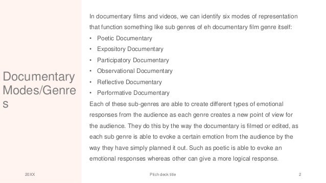 Documentary genres & modes research (1) | PPTX