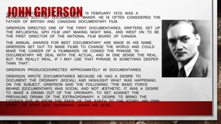 Documentary grierson | PPTX