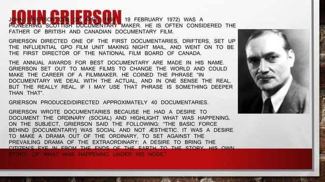 Documentary grierson | PPT
