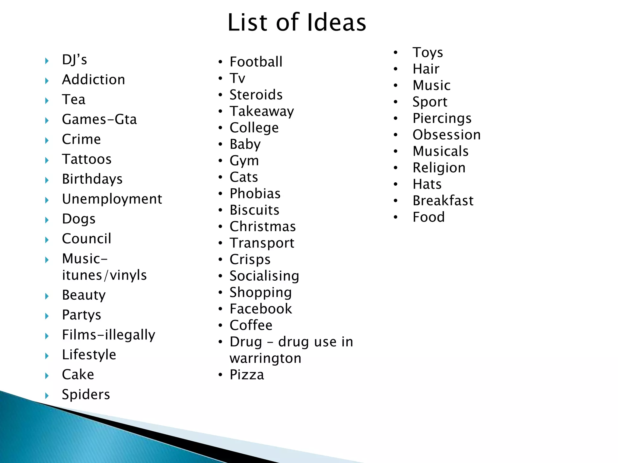 Documentary ideas | PPTX