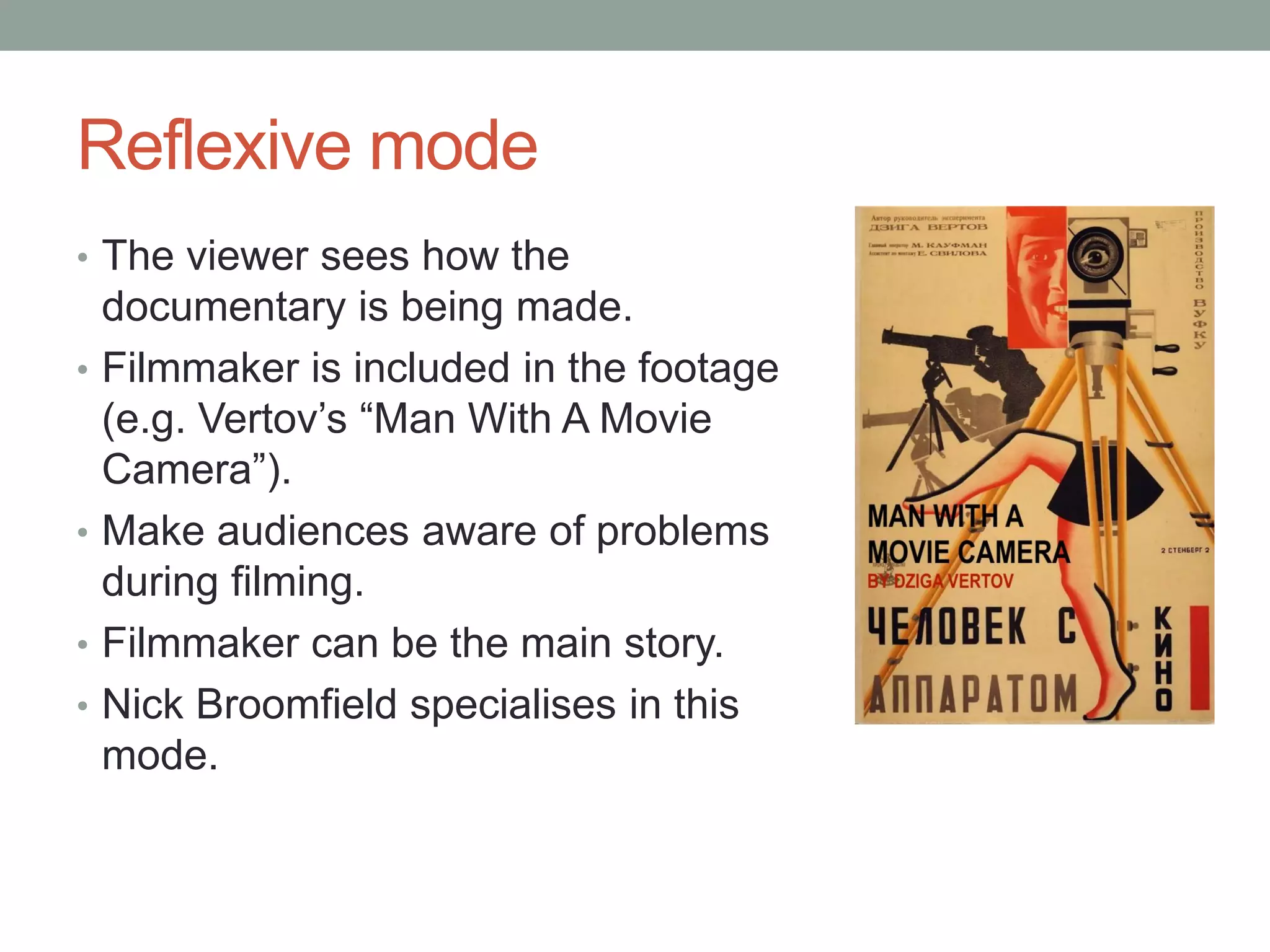 Documentary modes: examples. | PDF