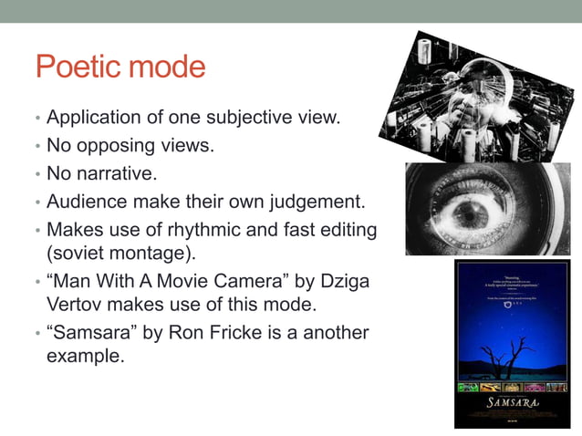 Documentary modes: examples. | PDF