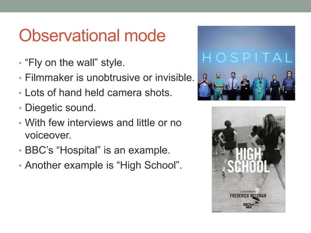 Documentary modes: examples. | PDF