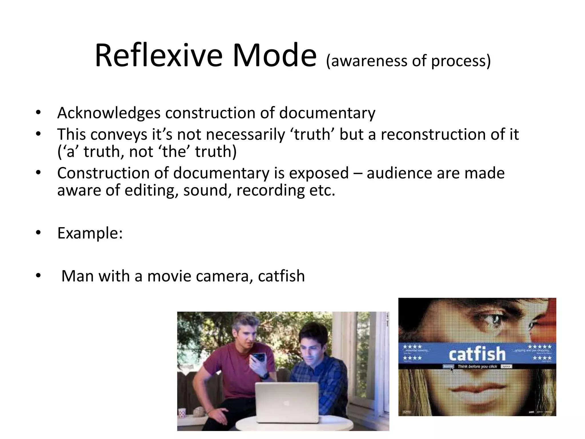 Documentary mode theory (bill nichols) | PPTX