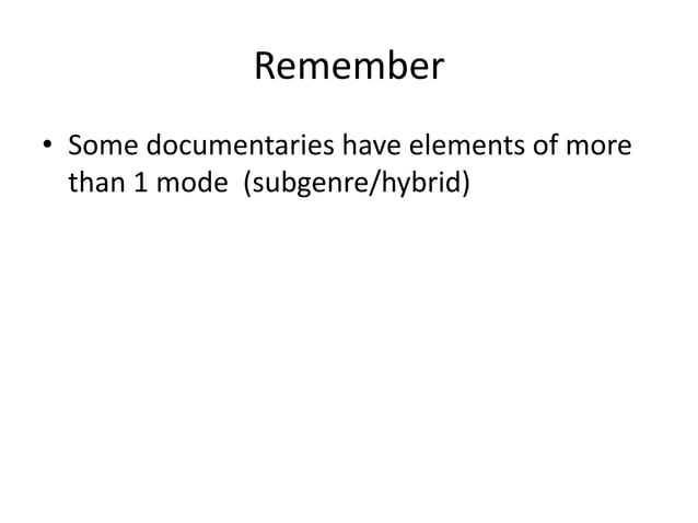 Documentary mode theory (bill nichols) | PPTX | Video Production ...
