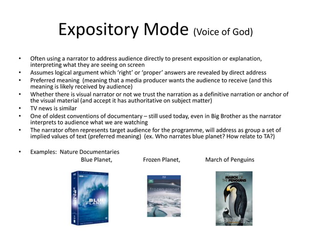Documentary mode theory (bill nichols) | PPTX | Video Production | Content Production