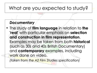 Documentary Overview | PPT | Video Production | Content Production