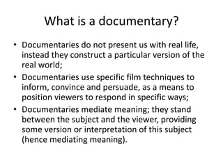 An Introduction to Documentary Films | PPT