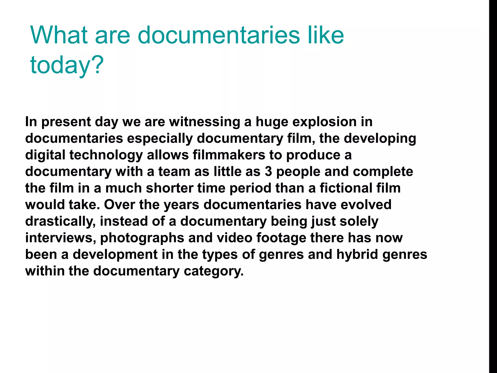 Documentary Presentation | PPTX