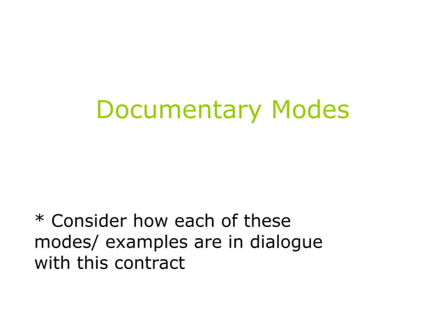 Basic Documentary Genres Outline | PPT