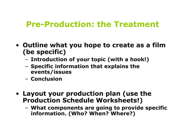 Basic Documentary Genres Outline