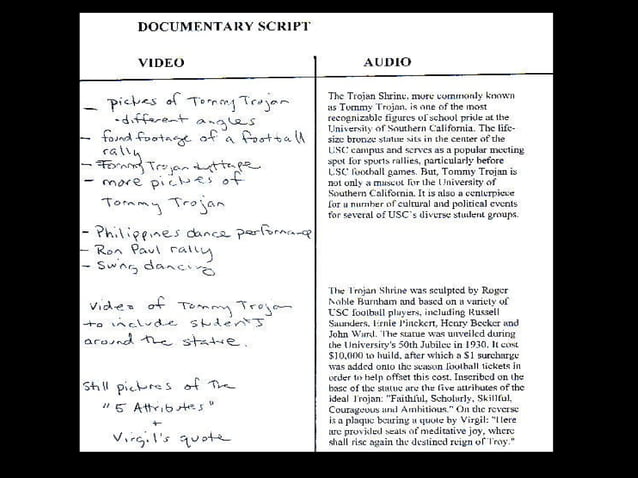 Basic Documentary Genres Outline