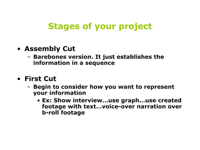 Basic Documentary Genres Outline