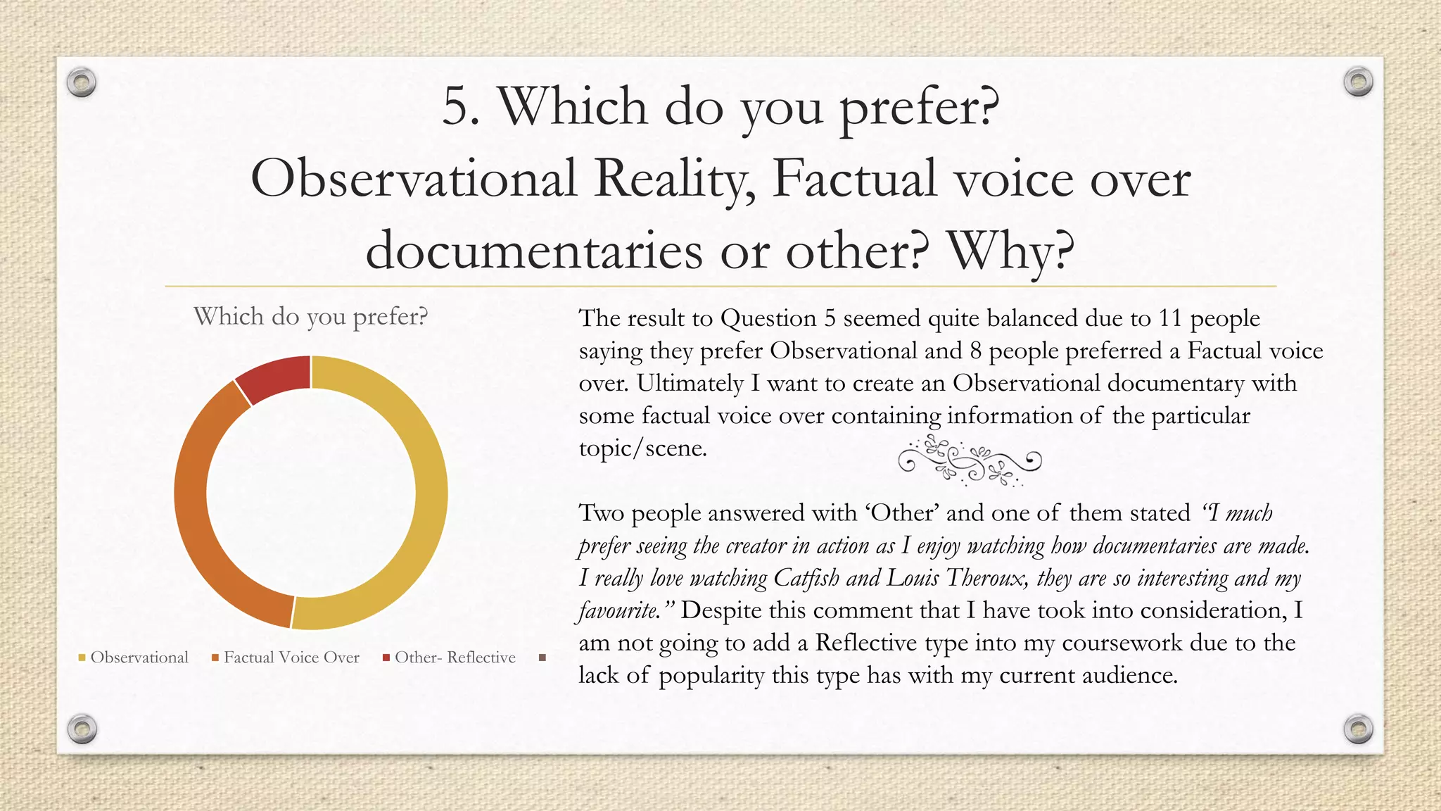 Documentary questionnaire analysis | PPTX