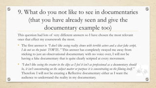 Documentary questionnaire analysis | PPTX