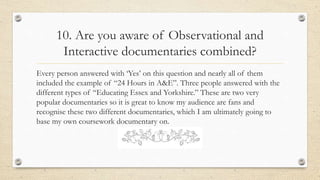 Documentary questionnaire analysis | PPTX