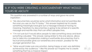 Documentary questionnaire analysis | PPTX