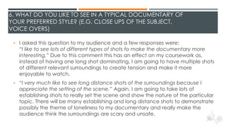 Documentary questionnaire analysis | PPTX