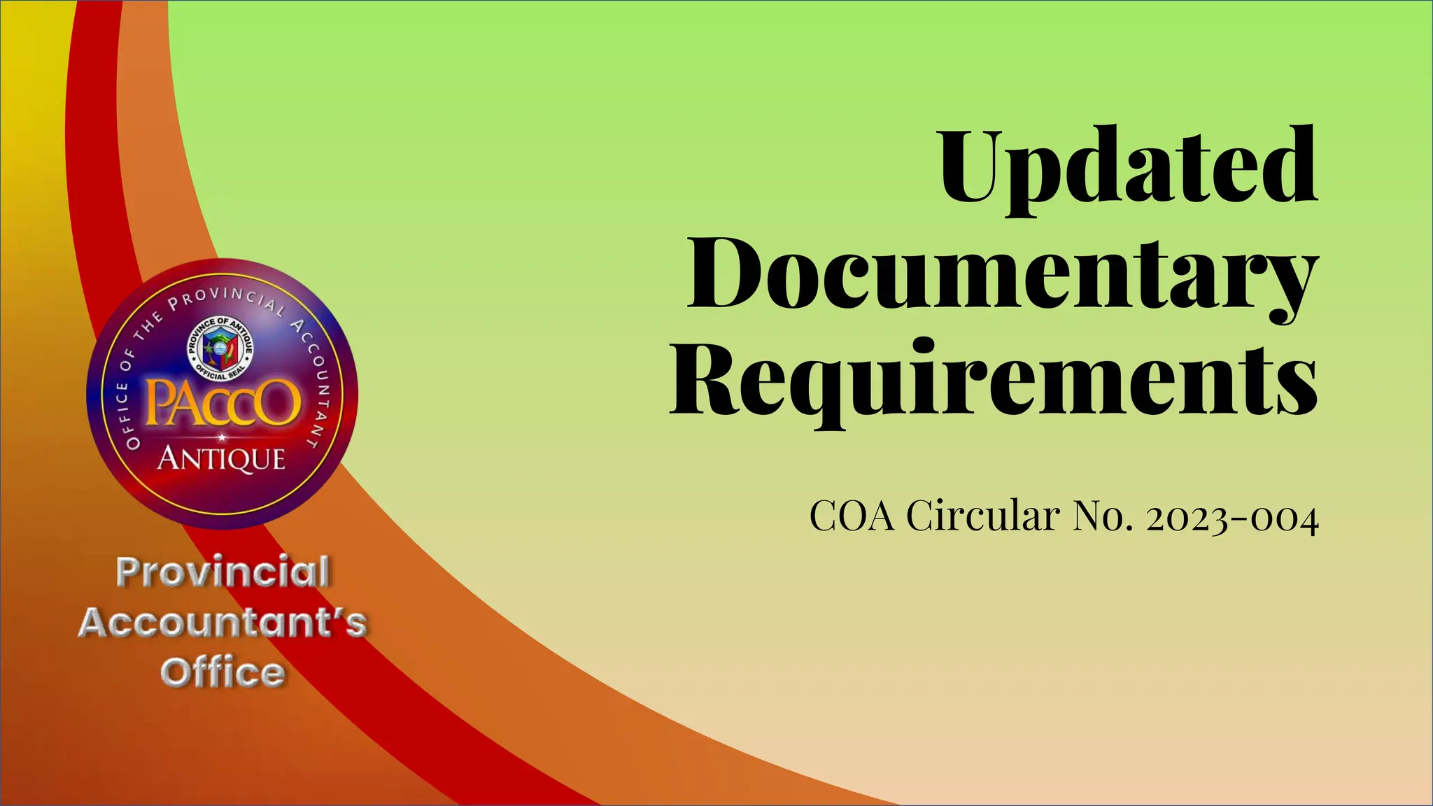 Antique Claims Attachments CY 2023 New Coa Circular | PPTX